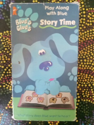 Blues Clues Story Time VHS 1998 Play Along With Blue Nick Jr Orange ...