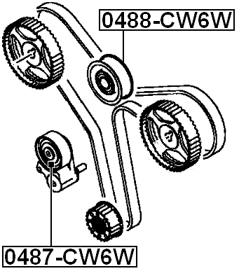 Pulley Idler Timing Belt Febest 0488-cw6w OEM 1145a026 for sale online ...