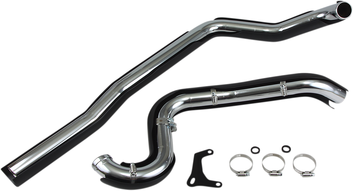 Cobra True Dual Head Pipes, Black Harley-Davidson FLH, FLT Touring 1995 ...