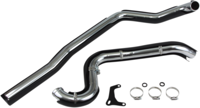 Cobra True Dual Head Pipes, Black Harley-Davidson FLH, FLT Touring 1995 ...