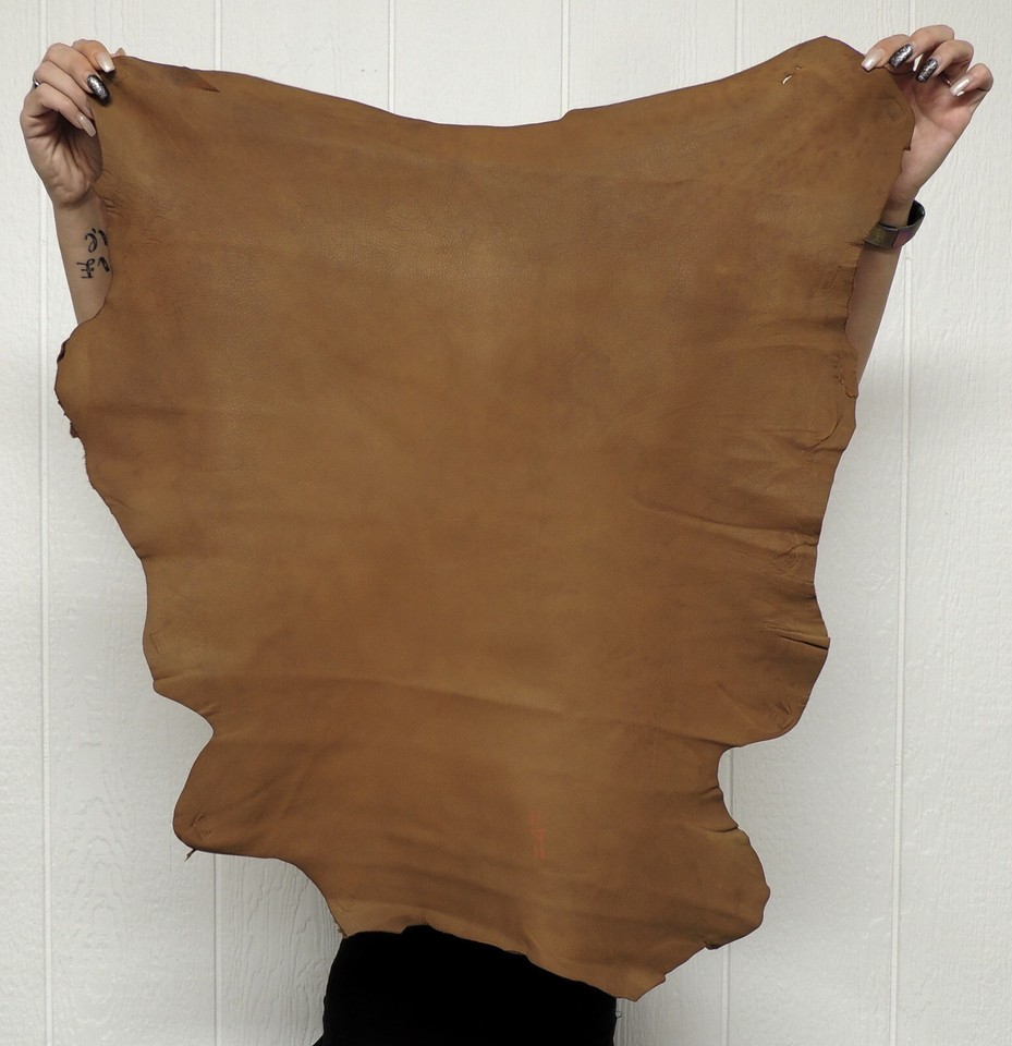 SADDLE BUCKSKIN Leather Hide for Native Crafts Taxidermy SCA LARP Skin ...