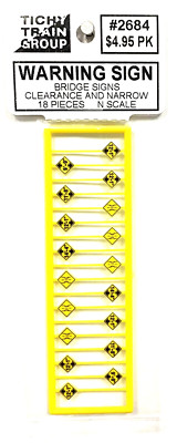 N Scale Tichy Train Group 2684 Yellow Bridge Clearance Warning Signs ...