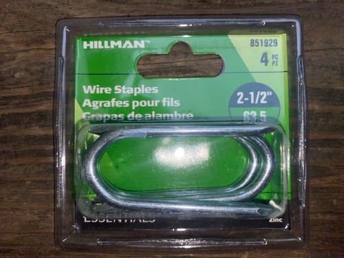 Hillman Group 851929, 2-1/2'' Wire Gate Fastener Fencing Staples Zinc ...