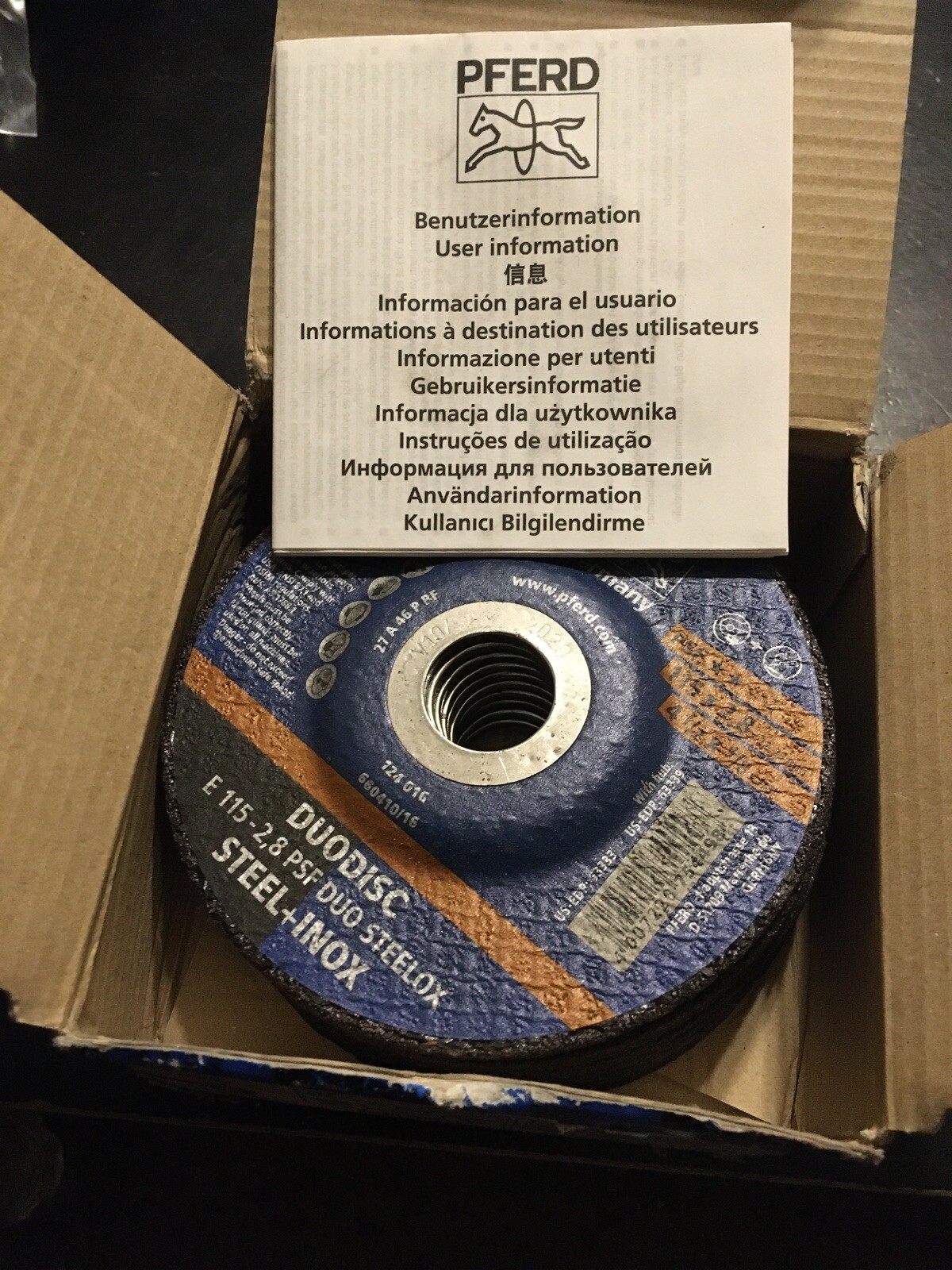 Pferd 62011620 Combination Disc E 115-2.8 A46 P PSF- DUO 10/box | eBay