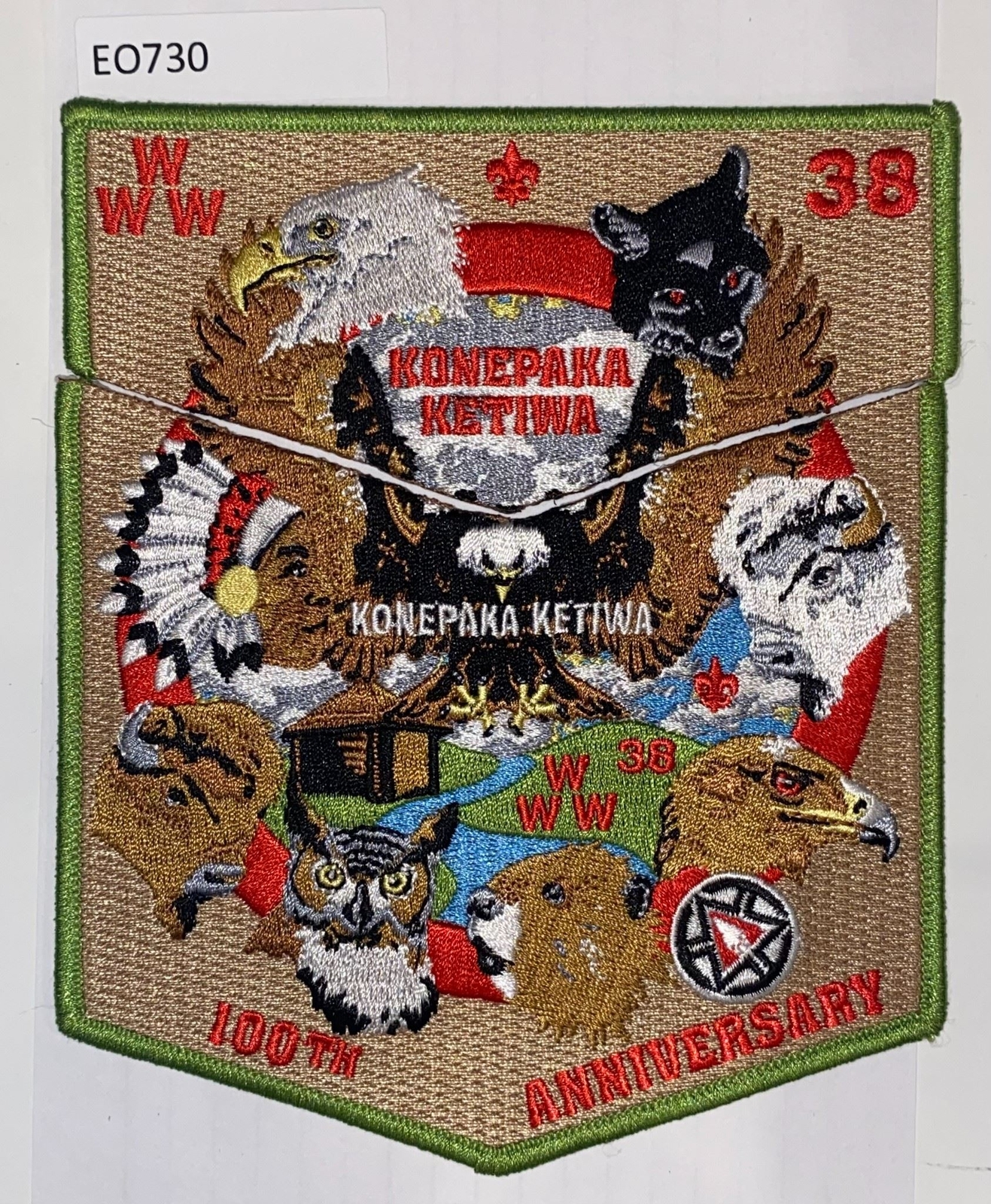 Boy Scout OA Flap Set Konepaka Ketiwa Lodge 38 OA's 100th Anniversary ...
