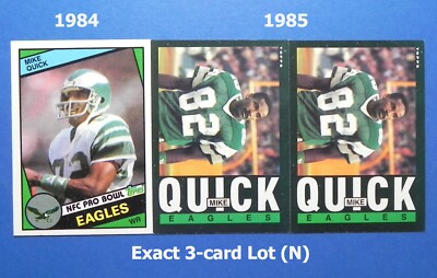 Mike Quick 1984-1986 Topps Exact 3-Card Lot (N) #333-135 | eBay
