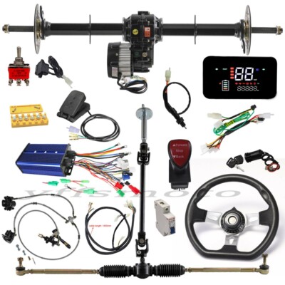 40'' Rear Axle Kits 72V 1500W Differential Motor for Trike E-Bike Go ...