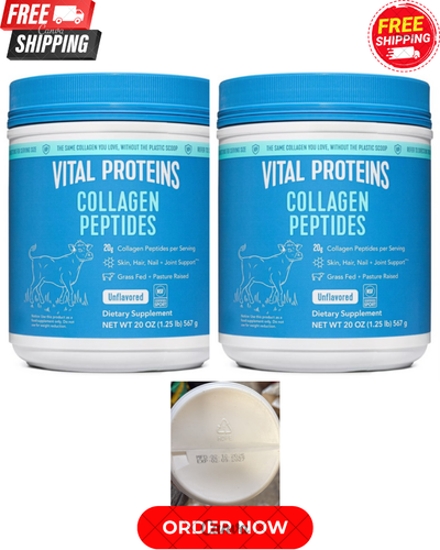 Vital Proteins Collagen Peptides, Unflavored - 20oz TWO PACK Expiry 2/9/2027 | eBay