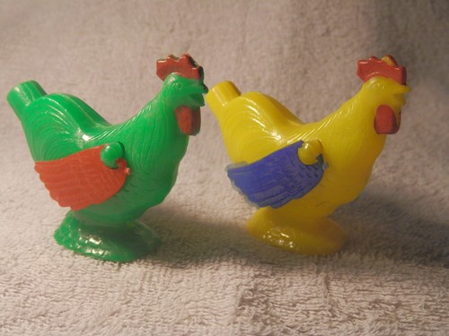 Vintage Lot of 2 Plastic Chicken Whistle Toys | eBay