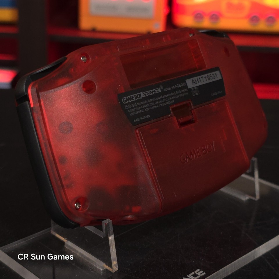 Clear Red Game Boy Advance GBA Console with iPS V5 Backlight Backlit ...