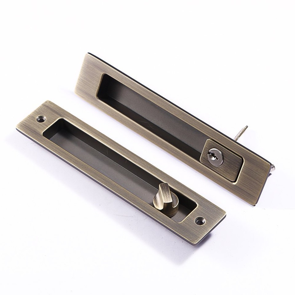Invisible Durable Door Locks Handle with Keys for Wood Sliding Barn ...