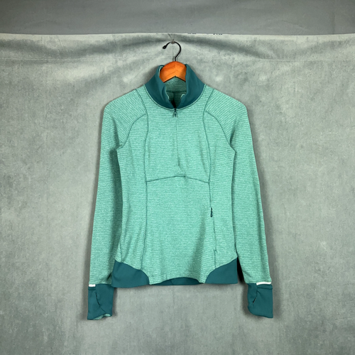 Lululemon Runderful 1/2 Zip Mini Check Pique Hunter Green Size 6 | eBay