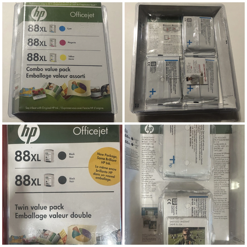 Lot of 2 New Genuine HP OfficeJet 88XL Color Combo Value Pack & Twin ...