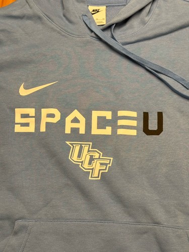 UCF Knights Football Team Issued SPACE U Stacked Logo Nike Hoodie Size ...