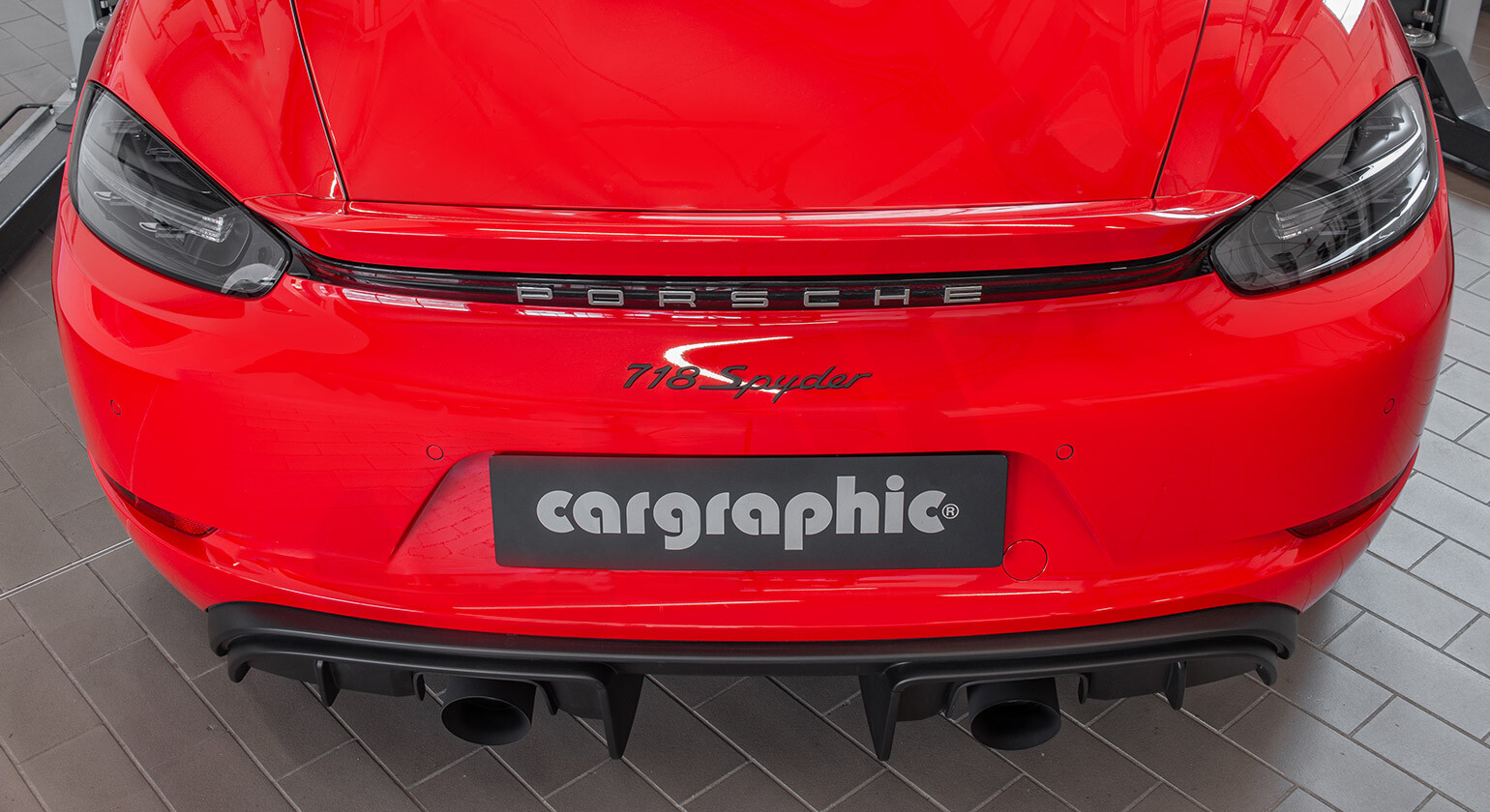 CARGRAPHIC Sport Tailpipes Ø100 Matt-Black 718 Boxster Cayman GTS GT4 Spyder RS | eBay