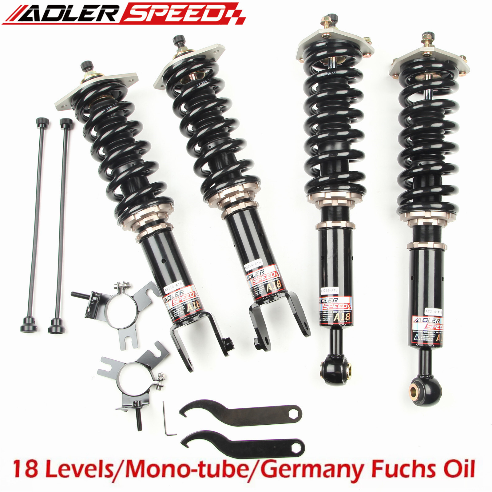 18 Levels Damping Coilover Lowering Suspension Kit For G37 Coupe Sedan ...
