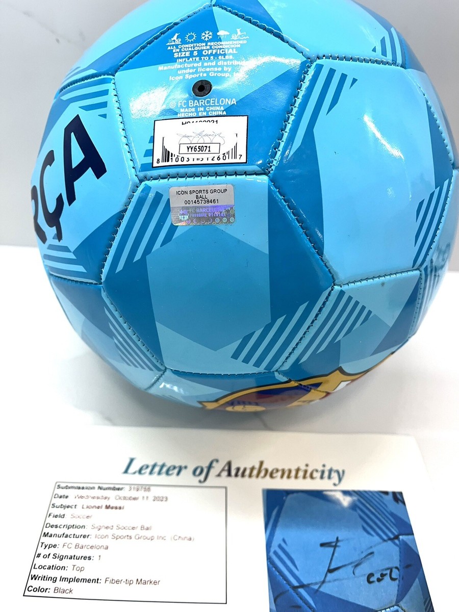Leo Messi Signed Soccer Ball