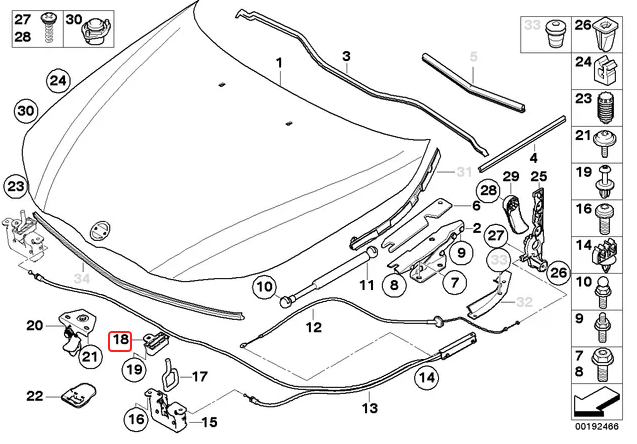 Genuine BMW 328i Hood Protector Twist Protection 51237002012 for sale ...
