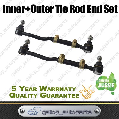 Pair Inner + Outer Tie Rod End Set for Toyota Hilux 4x4 1985~2005 4wd ...