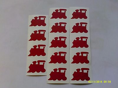 20 - 500 Red train stickers fun children transport travel boys Thomas ...