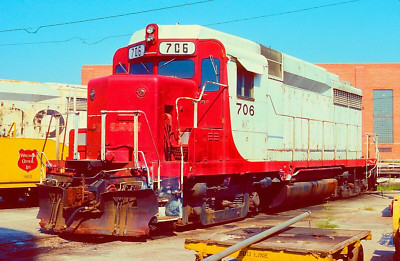 ORIGINAL KODACHROME SLIDE WISCONSIN CENTRAL GP-30 #706 (ex-SOO LINE) 8 ...