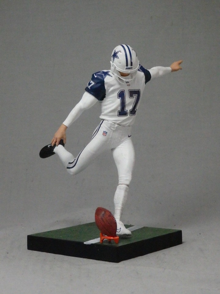 BRANDON AUBREY custom figure DALLAS COWBOYS McFarlane home white Jersey ...