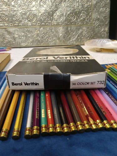 Vintage Berol Verithin Colored Pencils Set Of 36 #732 Vintage Giant ...