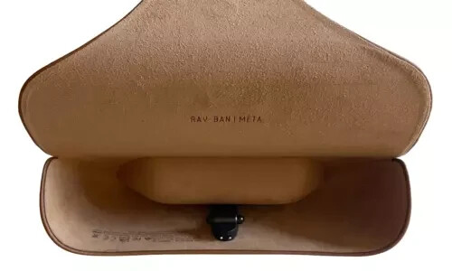 RAY-BAN Meta Charging Case - Smart Glasses Brown Leather (Case Only) | eBay