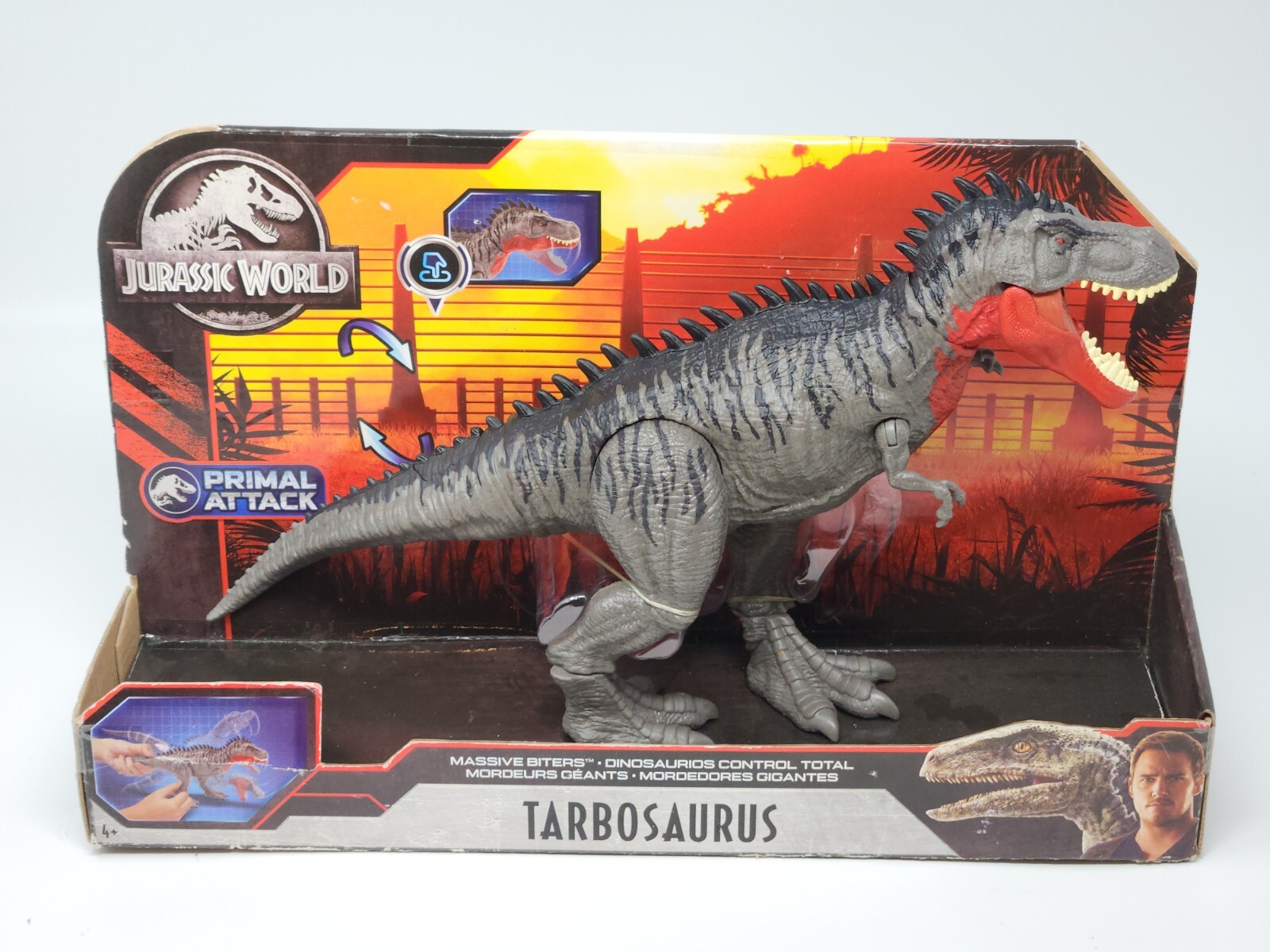 Jurassic World Tarbosaurus Primal Attack Massive Biters Toy Dinosaur New