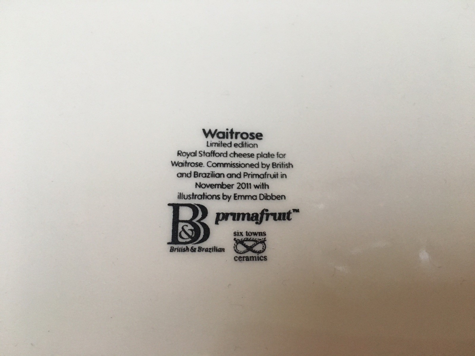 Waitrose Limited Edition - Royal Stafford Ceramic Cheese Plate - Grapes ...