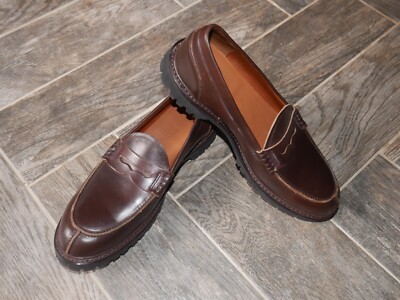 WOW Men's Leather Penny Loafer Shoes ALLEN EDMONDS Freeport Sz 9 Brown ...