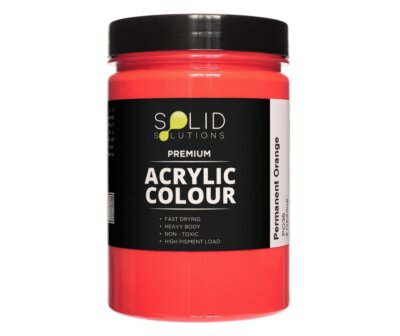 Solid Solutions Acrylic Paint | Permanent Orange - 250ml | eBay Australia