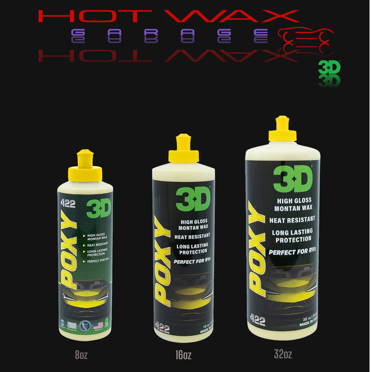 3D POXY Hybrid Montan Wax+Paint Sealant Glossy Wet Look Finish | eBay