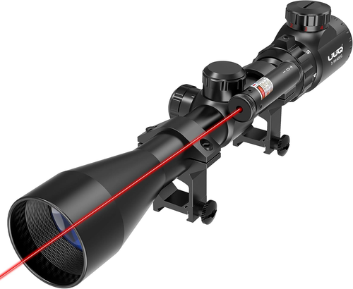 3-9×40 Rifle Scope with Gun Laser, Red/Green Illumination, and ...