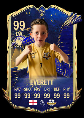 FUT FIFA EAFC Ultimate Team Custom/Personlised Shield Stats Card A4 or ...