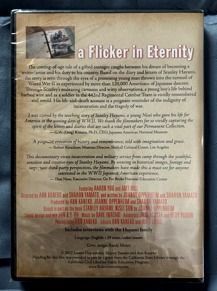 a Flicker in Eternity - Stanley Hayami Story - DVD RARE 2012 Aaron Yoo ...