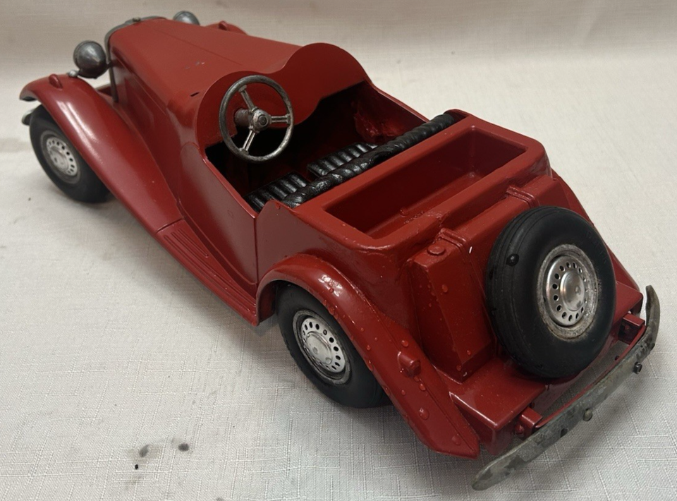 Vintage 1950s Doepke Model Toys Pressed Steel British MG, 15" Metal Toy ...