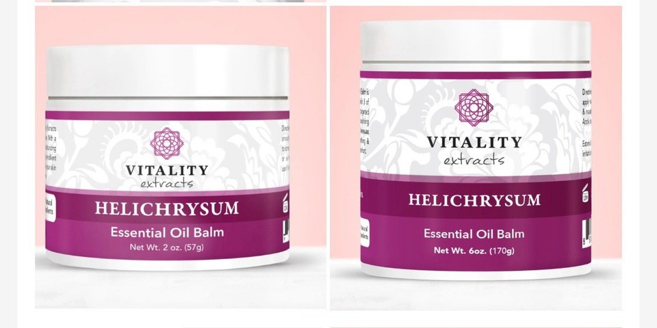 Vitality Extracts~Helichrysum Set!! HUGE 6oz. & 2oz. Body Balm~HUGE 4oz ...