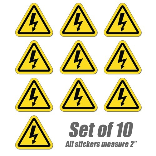 High Voltage Electrical Sticker Shock Hazard Decal Warning Vinyl Danger ...