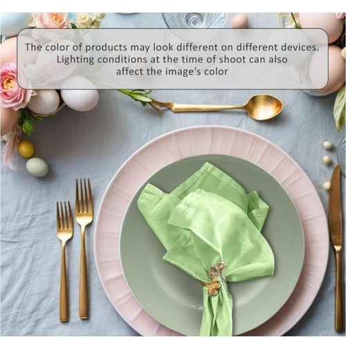 Set of 12 Ruvanti 18x18 Light Green Premium Napkins Wedding or Other ...