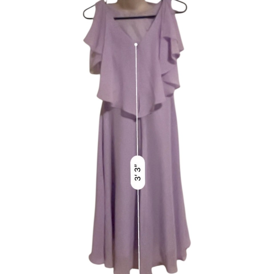 JJ’s House NWT Lilac A-line Scoop Asymmetrical Chiffon Dress With ...