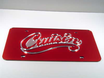CRUISING HOT ROD CUSTOM MIRRORED LASER CUT LICENSE PLATE ACRYLIC 3D ...