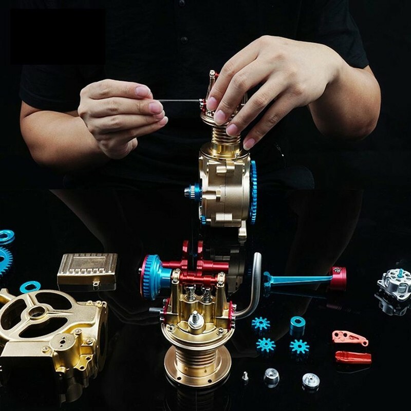 DM17 Single Cylinder Engine Car Engine Model Kit Unassembled DIY Toys ...