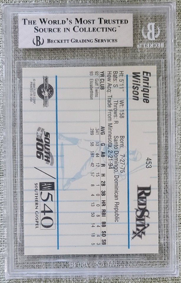1994 Columbus RedStixx Fleer/ProCards #453 Enrique Wilson BGS 8 NM-MT ...