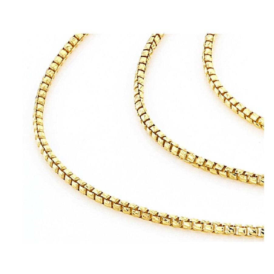 18K Gold Filled Tarnish-Resist Italian Box Chain Necklace 16"-32 inch ...