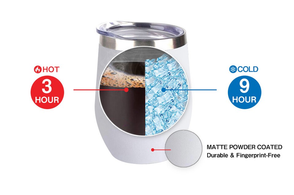 20oz 12oz Set Stainless Steel Tumbler Sip Lid Double Wall Vacuum ...