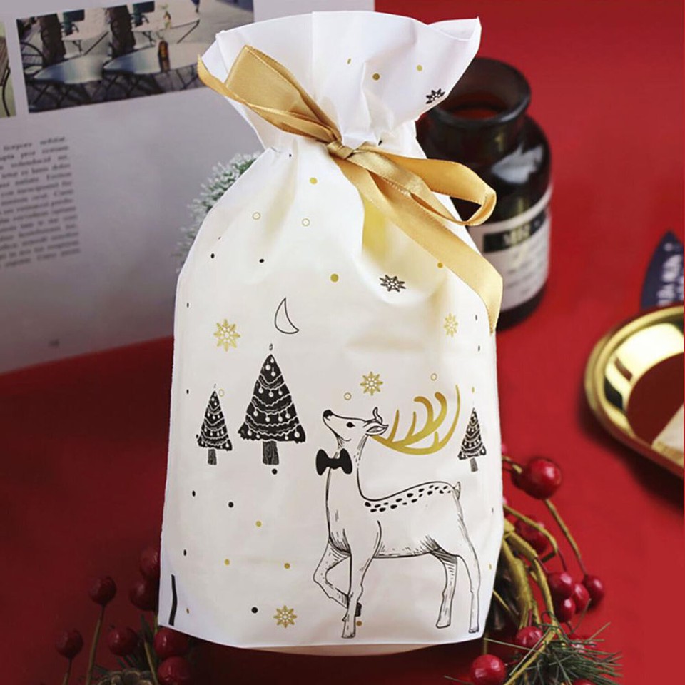 New 30PCS Christmas Gift Bags Drawstring Wrap Present Party Treat Bags ...