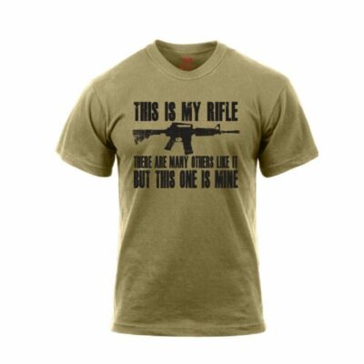 USA T-Shirt This Is My Rifle USMC Rifleman's Creed T-Shirt Coyote Brown ...