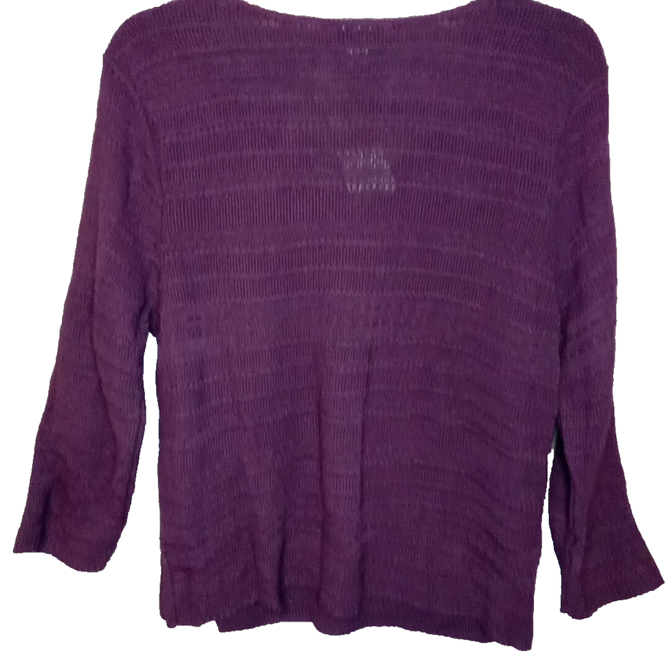 Fashion Bug Pullover Knit Sweater Size Large Plum Purple Long Sleeve ...