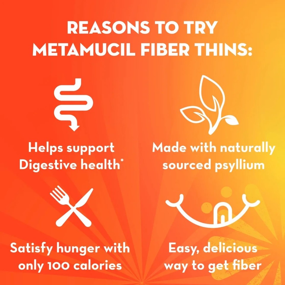 (4 pack) Metamucil Fiber Supplement Chewable Powder Food, Cinnamon ...